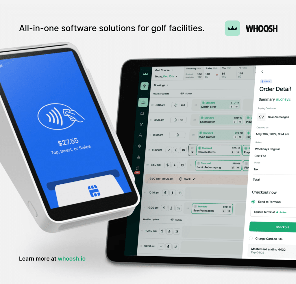 Whoosh, Inc.Intergrates with Square - Spike on Golf & Travel Whoosh